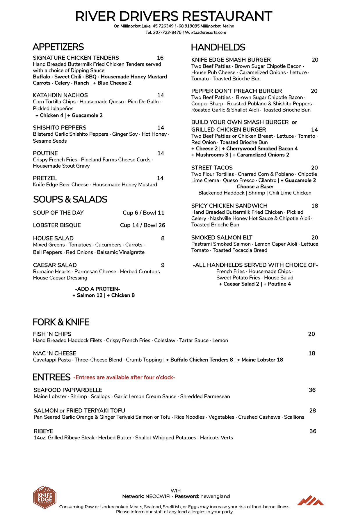 River Drivers Restaurant - New England Outdoor Center