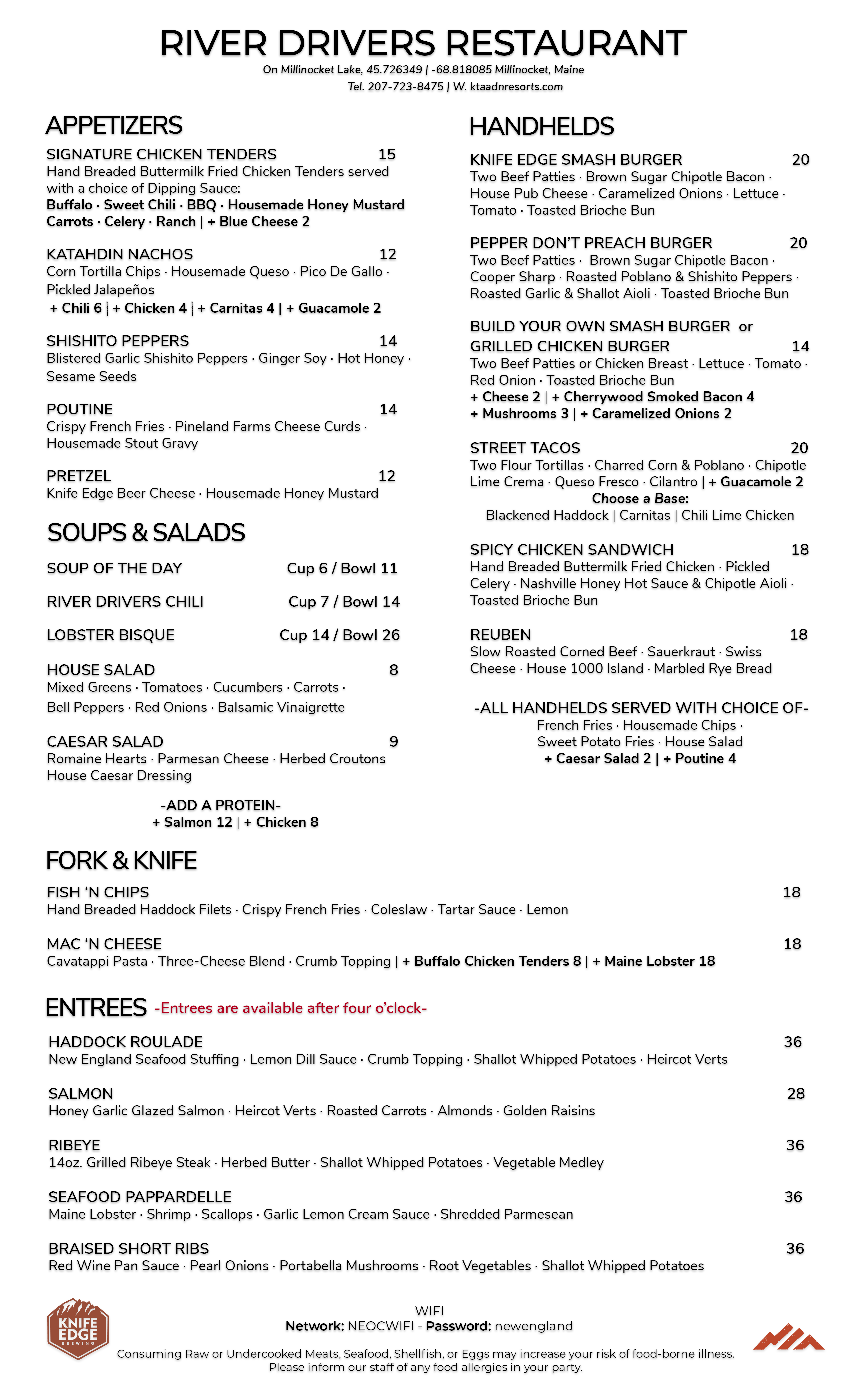 River Drivers Restaurant - New England Outdoor Center